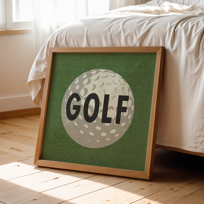 Retro Golf Ball Art Print – Tejas Country Club