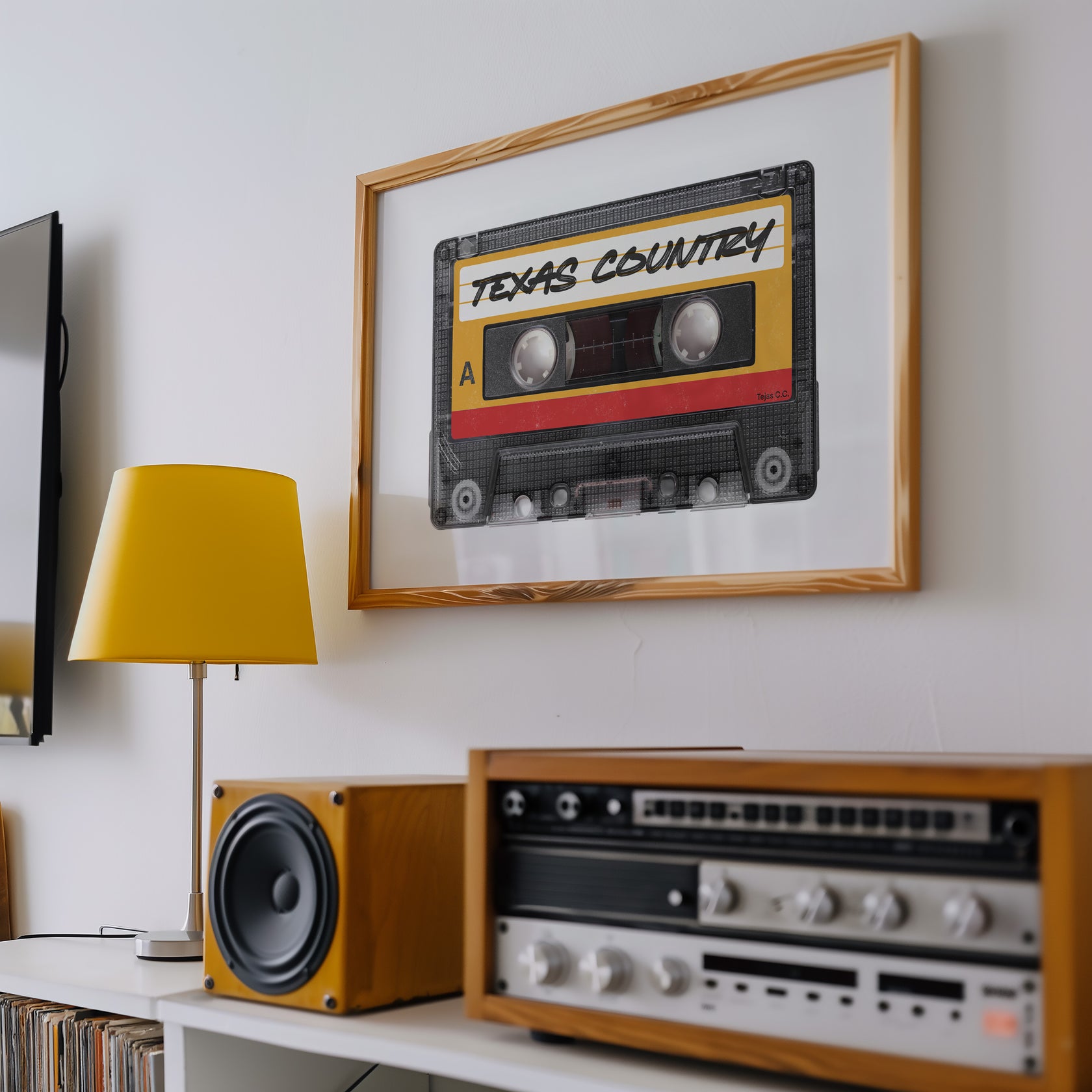 Texas Country Music Cassette Tape Art Print – Tejas Country Club