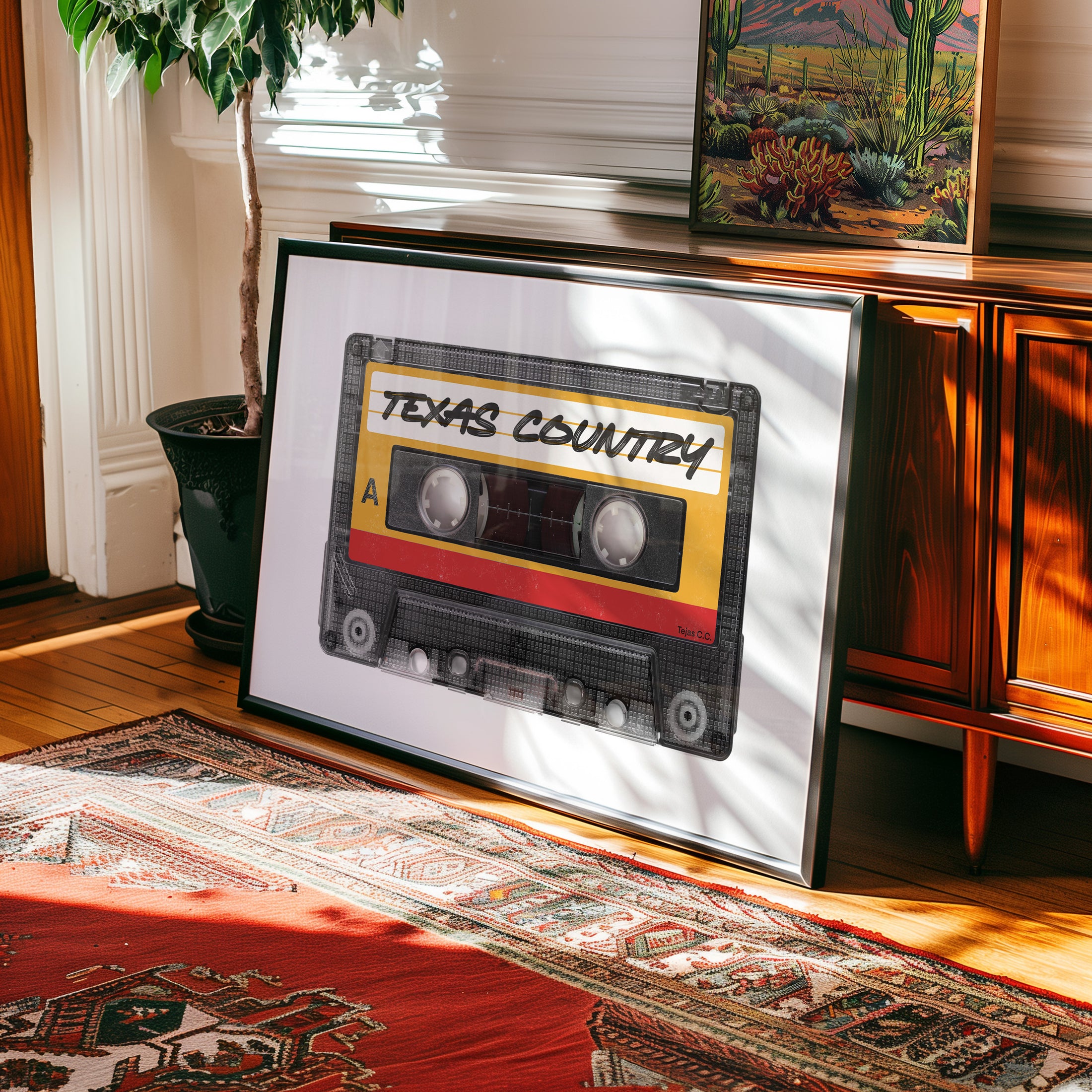 Texas Country Music Cassette Tape Art Print – Tejas Country Club