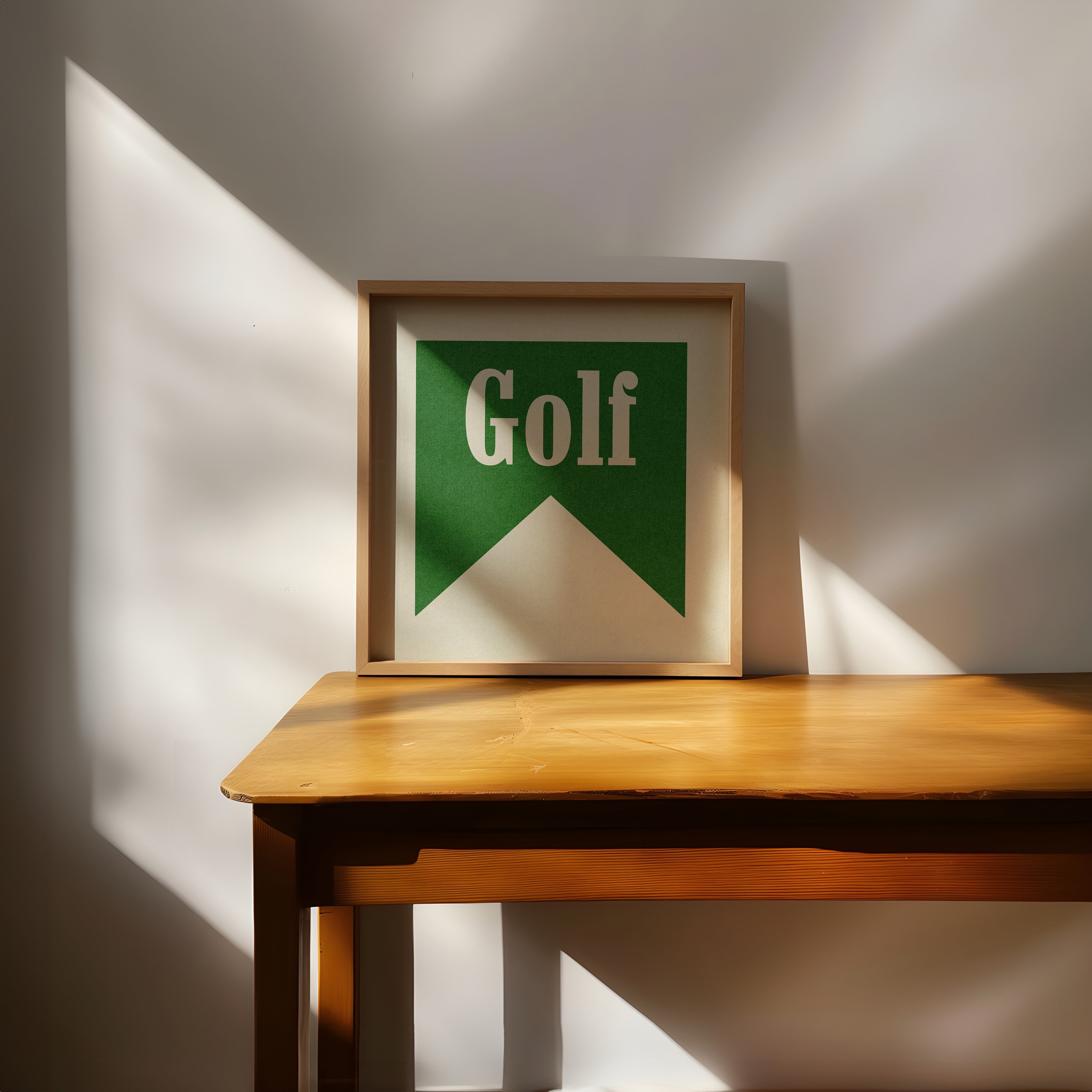 Retro Golf Poster Art Print Banner Style Square – Tejas Country Club