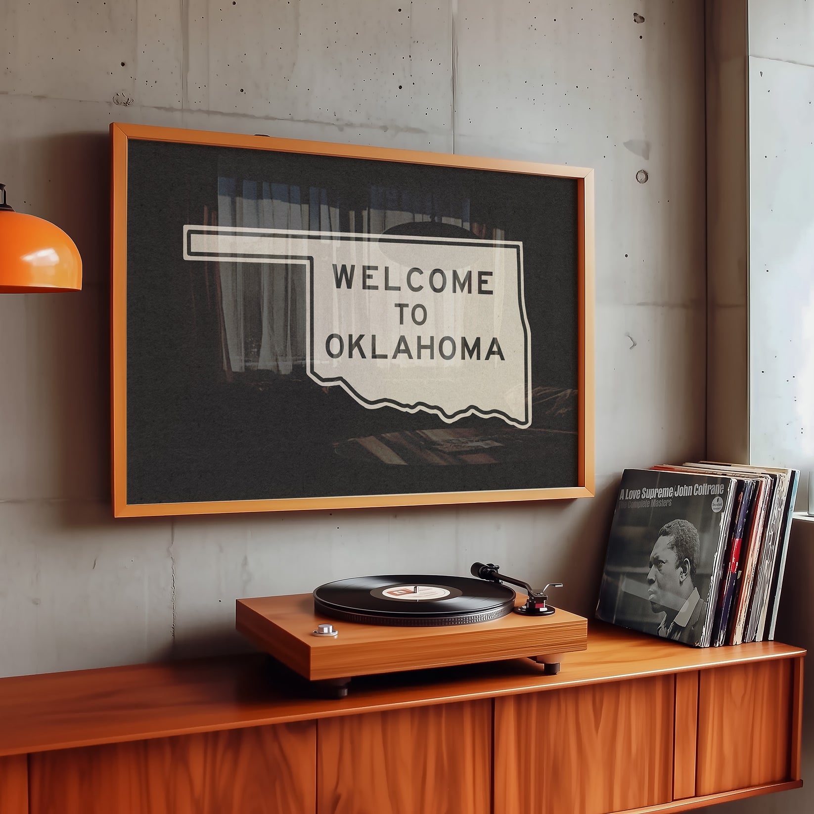 Welcome To Oklahoma Vintage Road Sign Art Print – Tejas Country Club