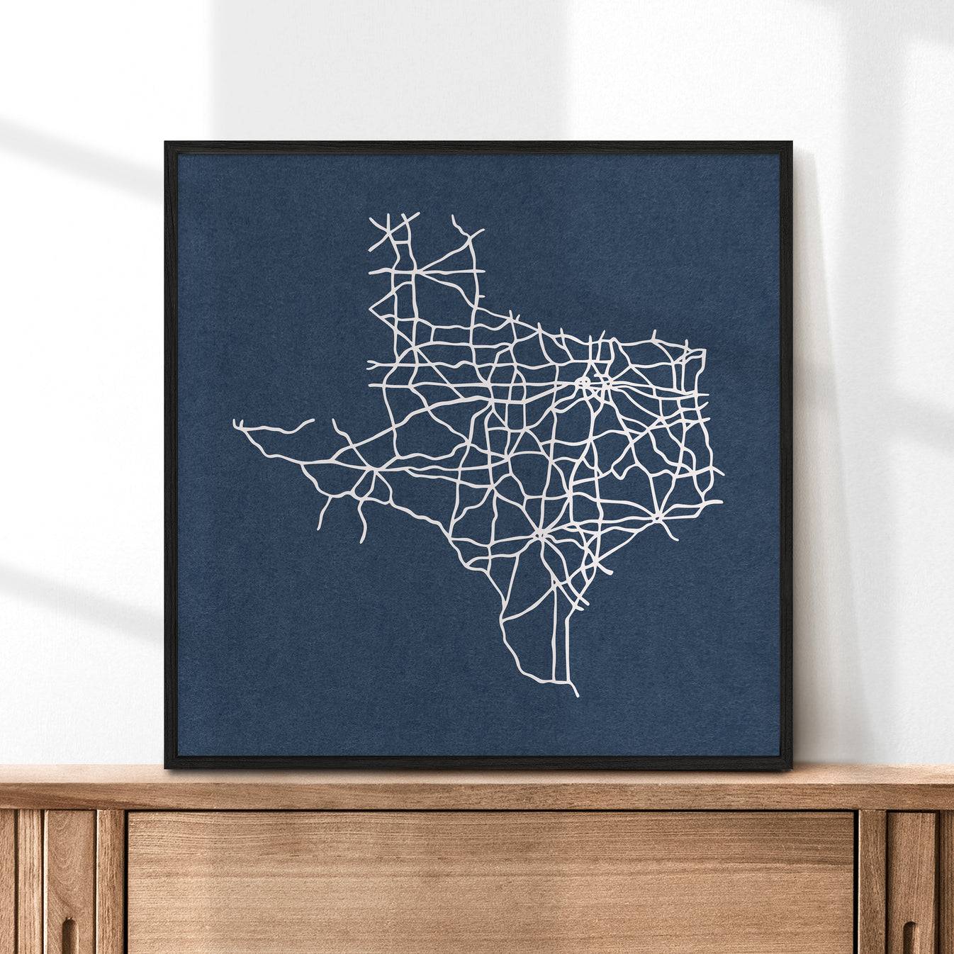 Texas Roadtrip Map Art Print – Tejas Country Club