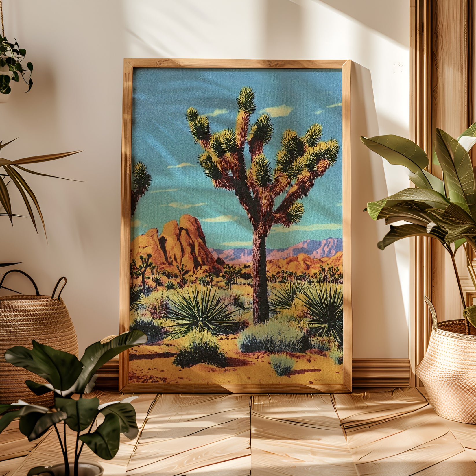 Joshua Tree Desert California Landscape Art Print – Tejas Country Club