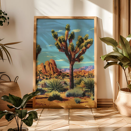 Joshua Tree Desert California Landscape Art Print – Tejas Country Club