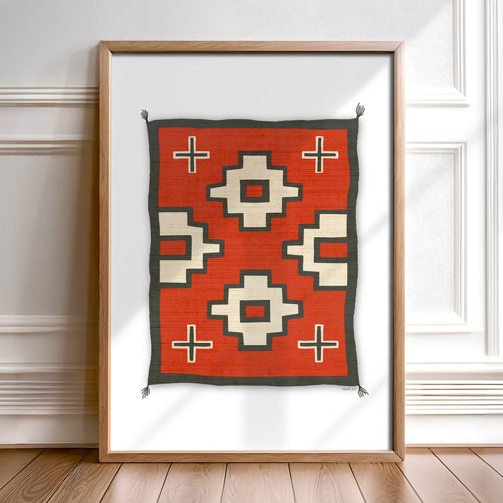 Southwestern Native Style Crosses Rug Art Print – Tejas Country Club