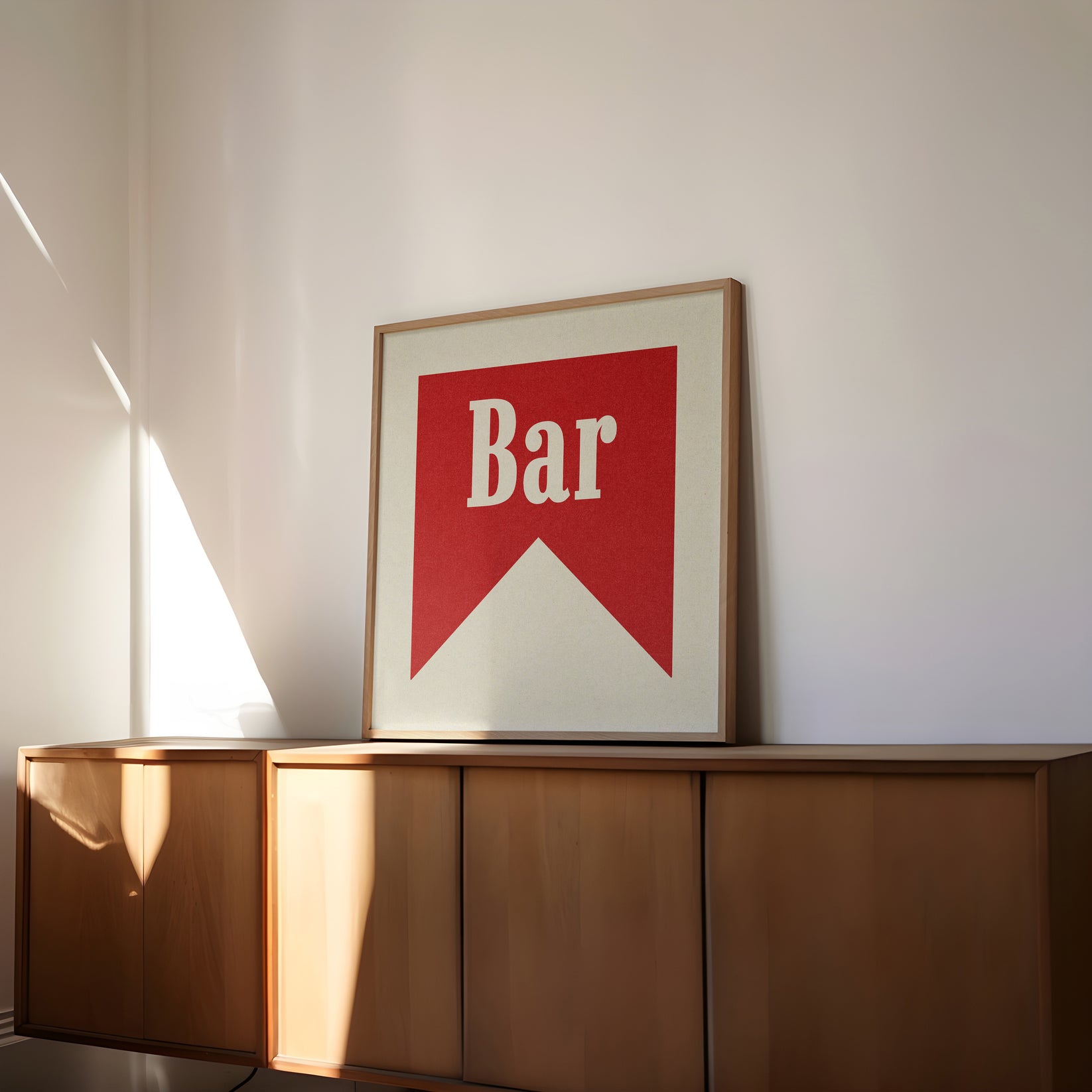 Bar Banner Tab Typography Square Art Print – Tejas Country Club