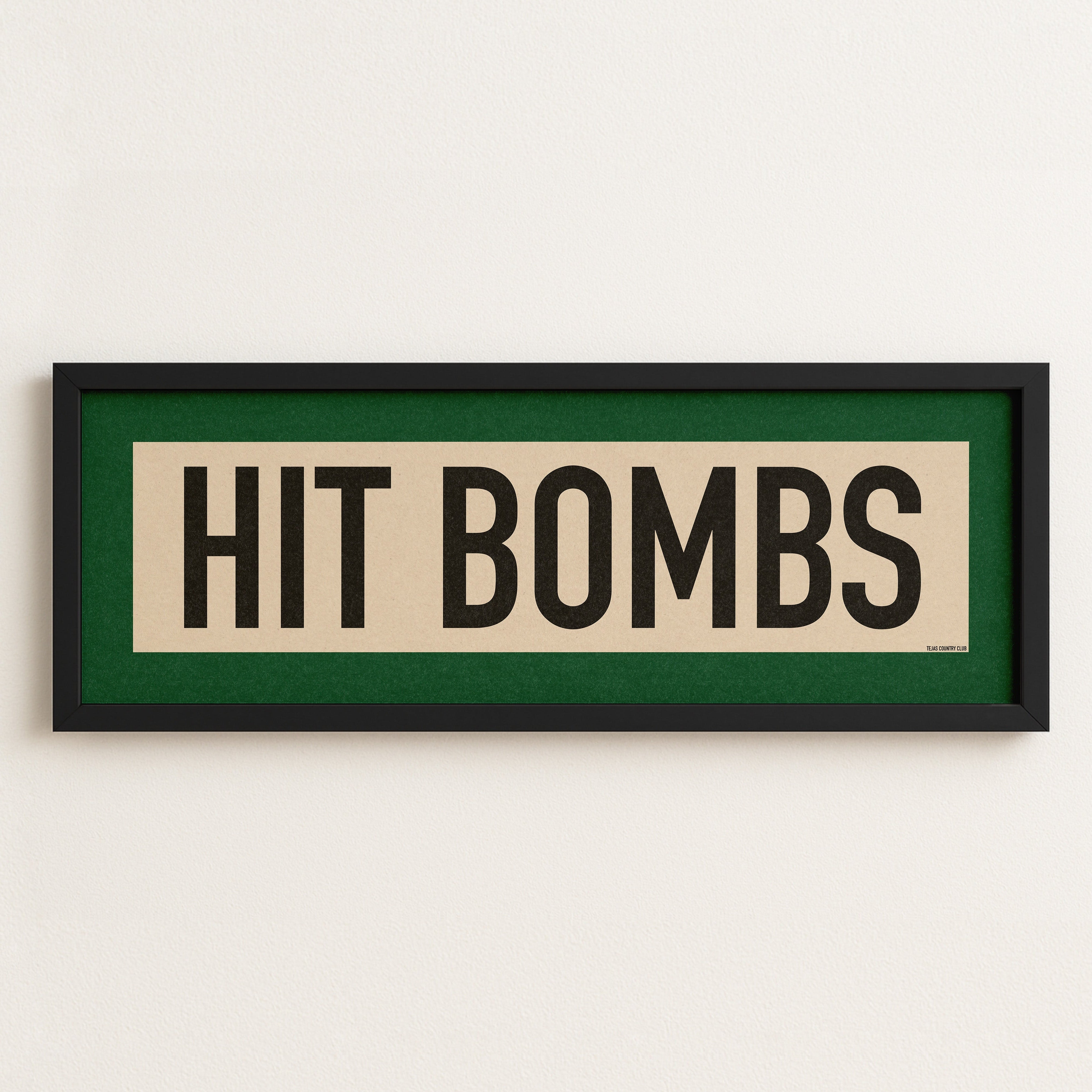 Framed Hit Bombs Golf Art Scroll Sign – Tejas Country Club