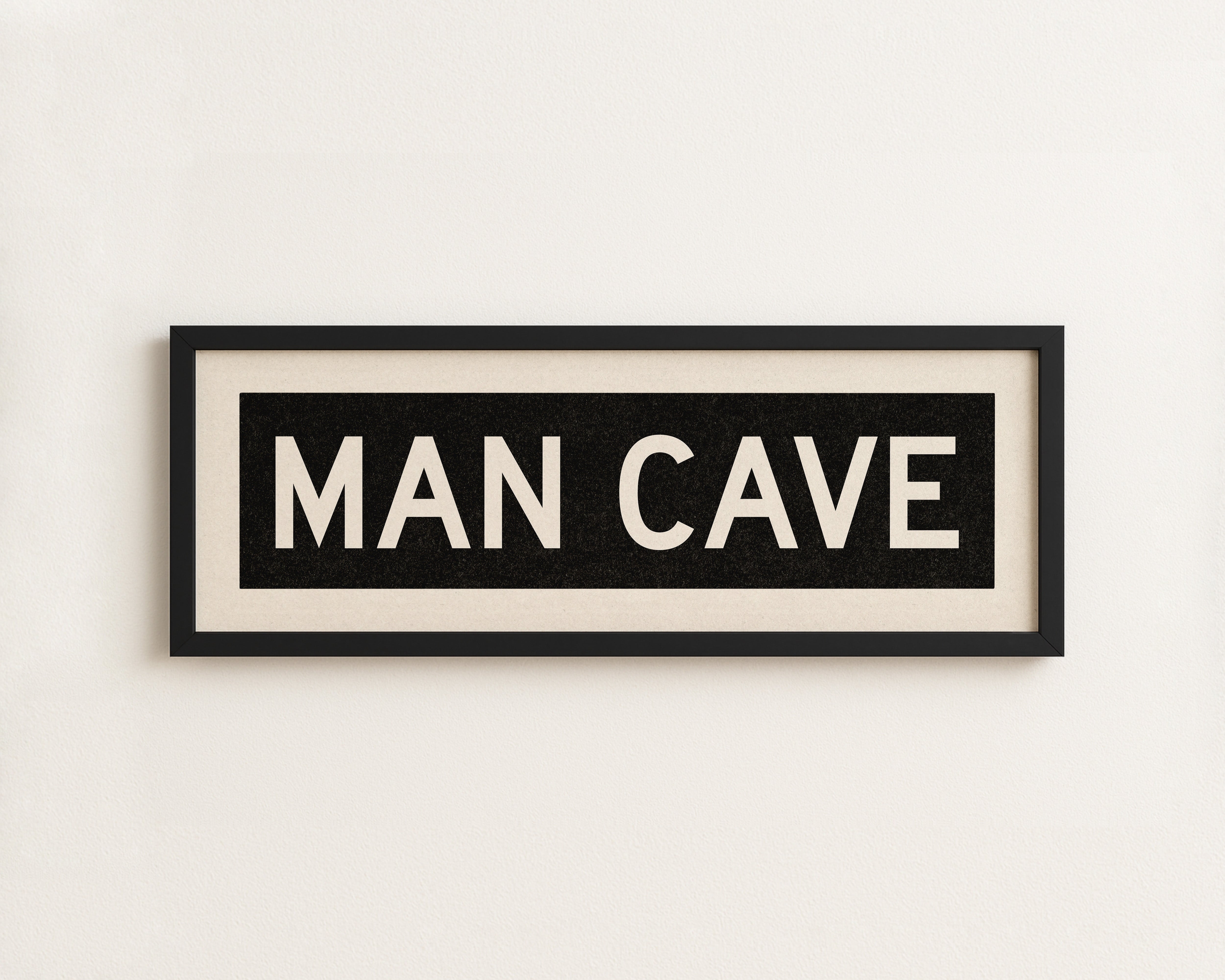 Framed Man Cave Bus Scroll Sign – Tejas Country Club