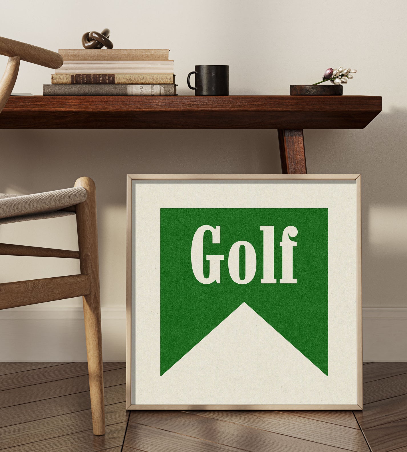 Retro Golf Poster Art Print Banner Style Square – Tejas Country Club