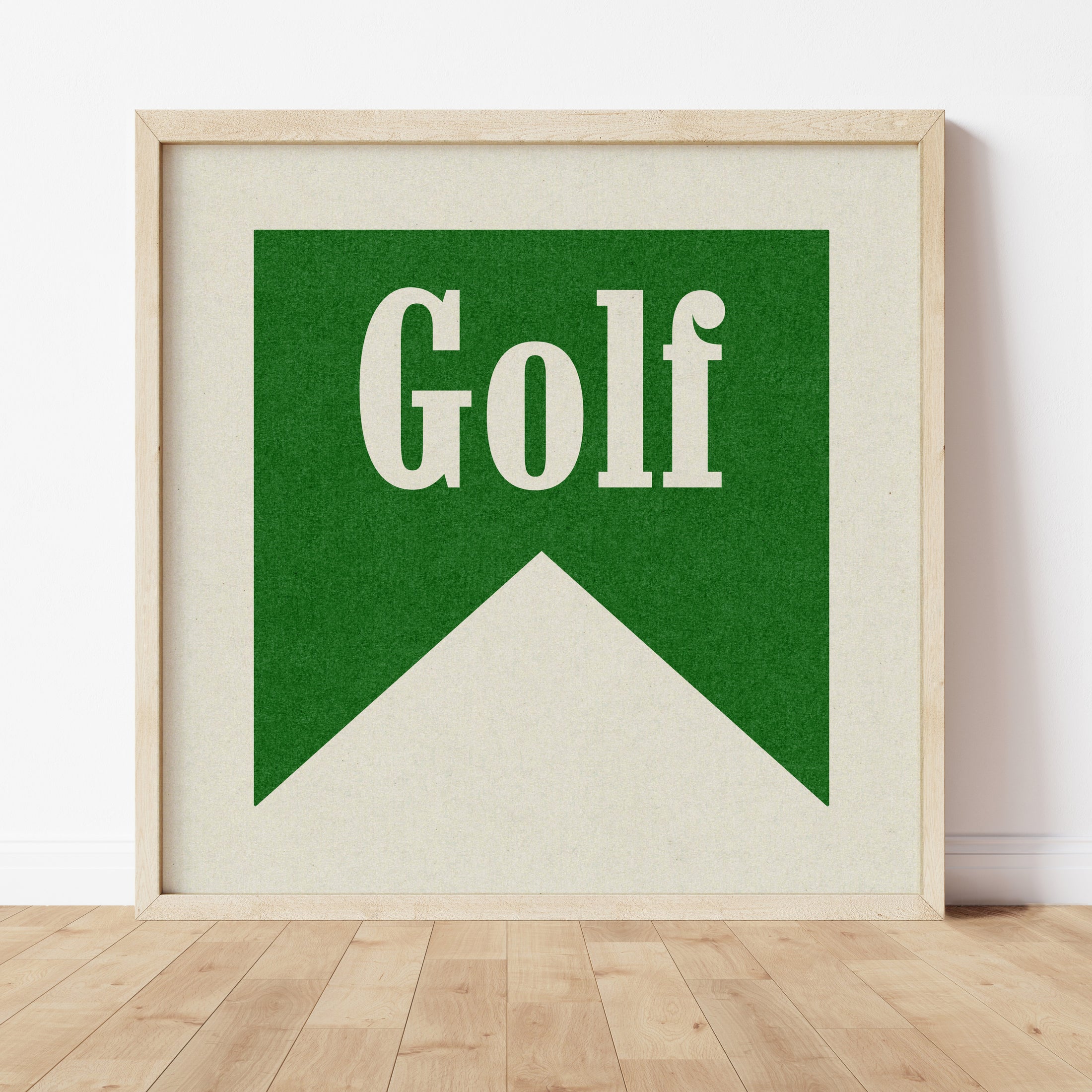 Retro Golf Poster Art Print Banner Style Square – Tejas Country Club