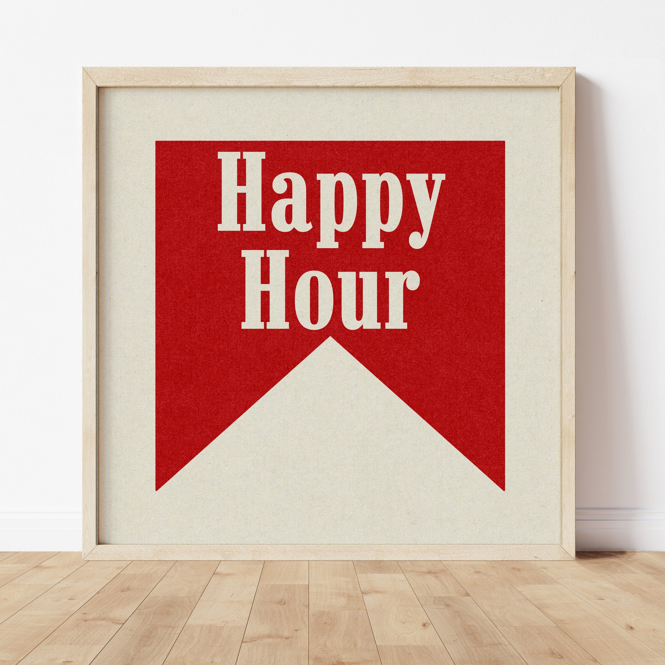 Happy Hour Banner Tab Typography Art Print – Tejas Country Club