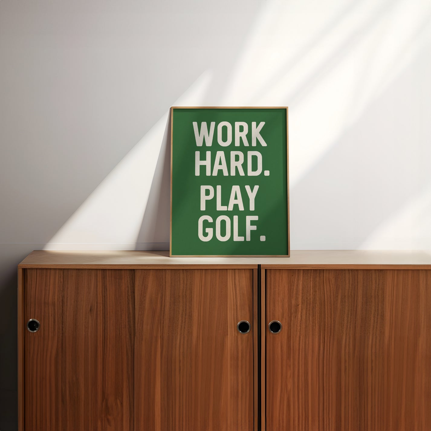 Work Hard. Play Golf Art Poster Print – Tejas Country Club